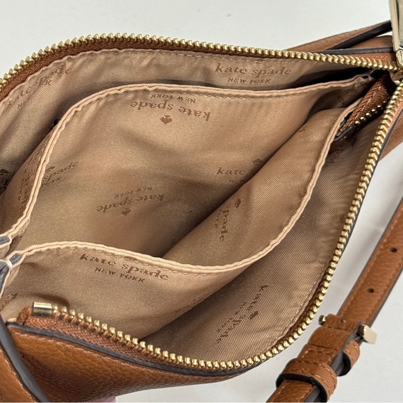 kate spade | Bags | Kate Spade Leila Gingerbread Leather Crossbody Bag ...